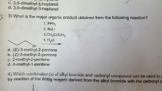 Solved e. 3,5-dimethylptanol betanol d. | Chegg.com