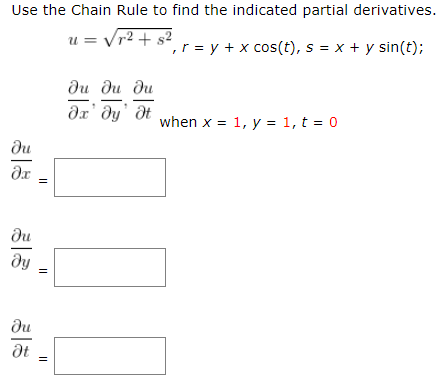 Solved Use the Chain Rule to find the indicated partial | Chegg.com