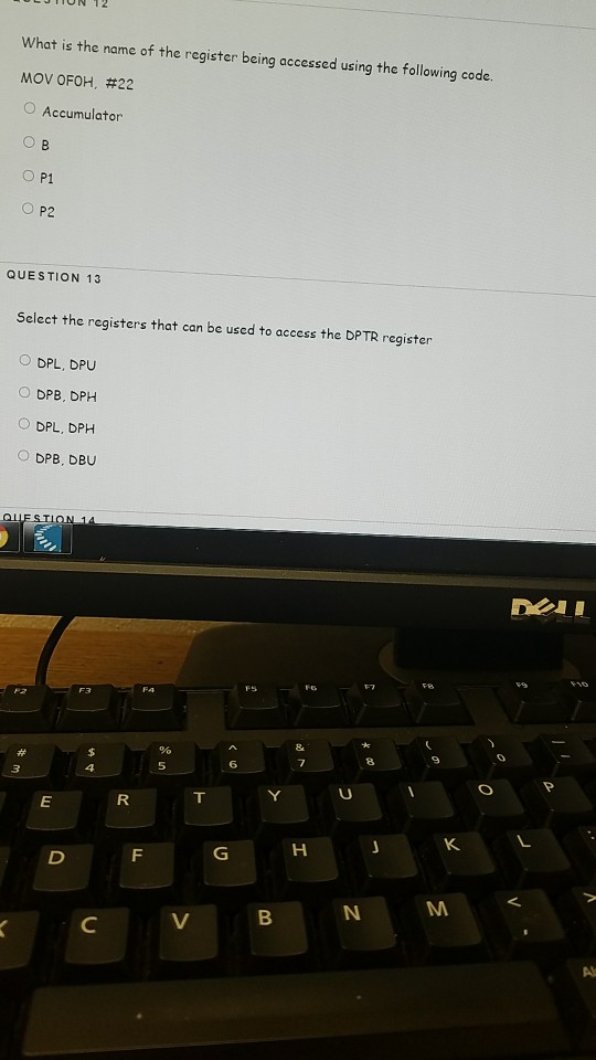 Solved OTON 12 What is the name of the register being | Chegg.com