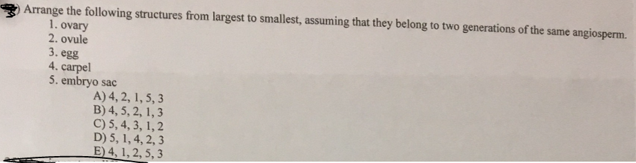 Solved Arrange the following structures from largest to | Chegg.com