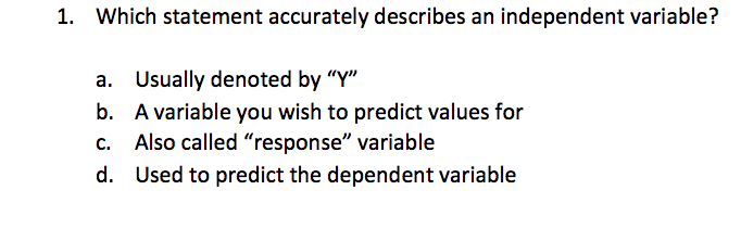 Solved 1. Which statement accurately describes an | Chegg.com
