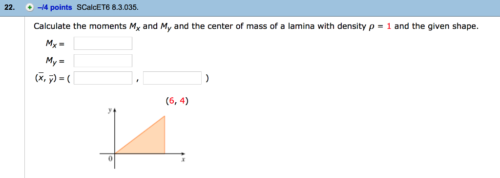 Solved 22. + -/4 points SCalcET6 8.3.035 Calculate the | Chegg.com