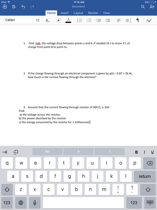 Solved Find Vab, the voltage drop between points a and b, if | Chegg.com