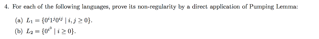 Solved 4. For each of the following languages, prove its | Chegg.com