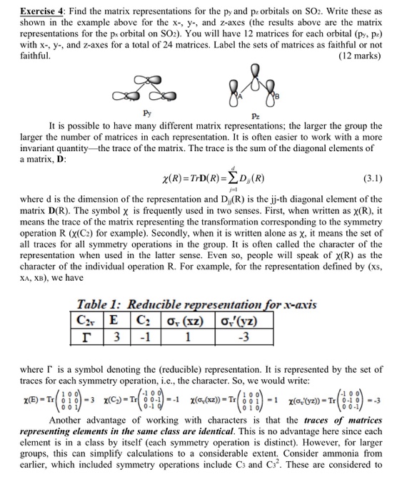 Solved Find the matrix representations for the py and pz | Chegg.com