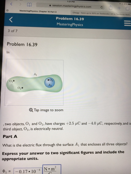 Solved In, two objects. O_1 and O_2. have charges +2.5 mu C | Chegg.com