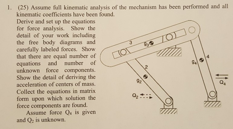 Solved Assume full kinematic analysis of the mechanism has | Chegg.com Solved Assume full kinematic analysis of the mechanism has | Chegg.com