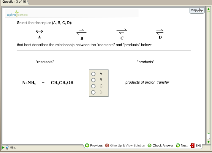 Solved Question 3 of 10 Map pling Select the descriptor (A, | Chegg.com