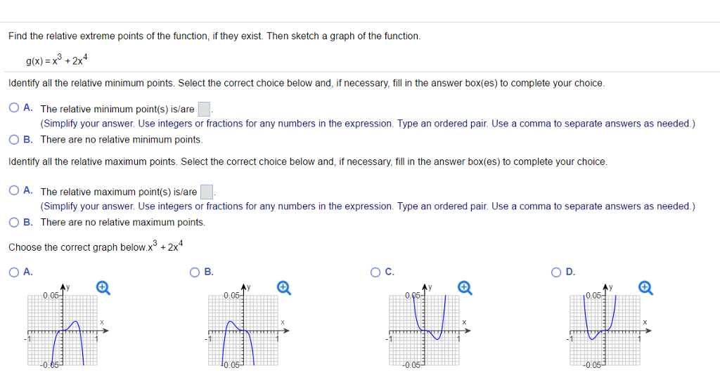 Solved Find the relative extreme points of the function, if | Chegg.com
