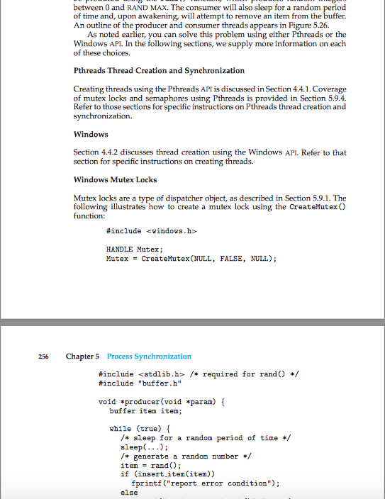 Solved Project 3_Producer-Consumer Problem In Section 5.7.1, | Chegg.com