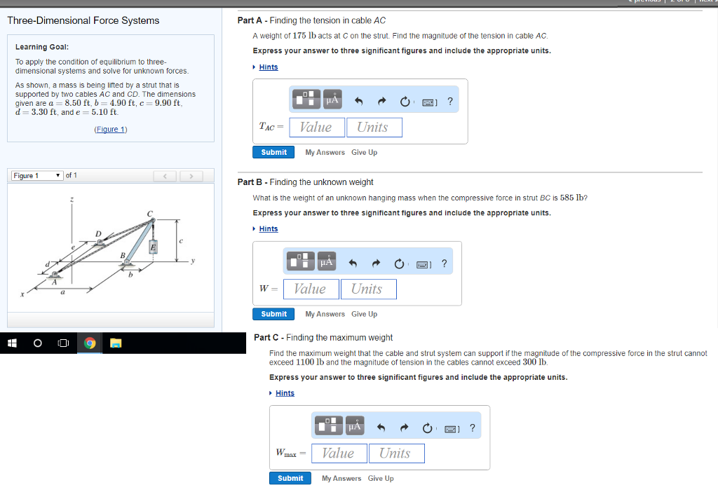 Solved Three-Dimensional Force Systems To apply the | Chegg.com