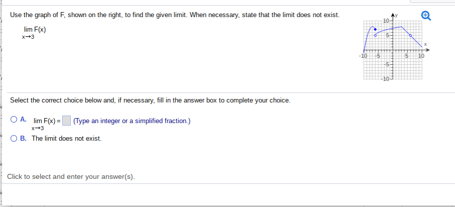 Solved Use the graph of F, shown on the right, to find the | Chegg.com