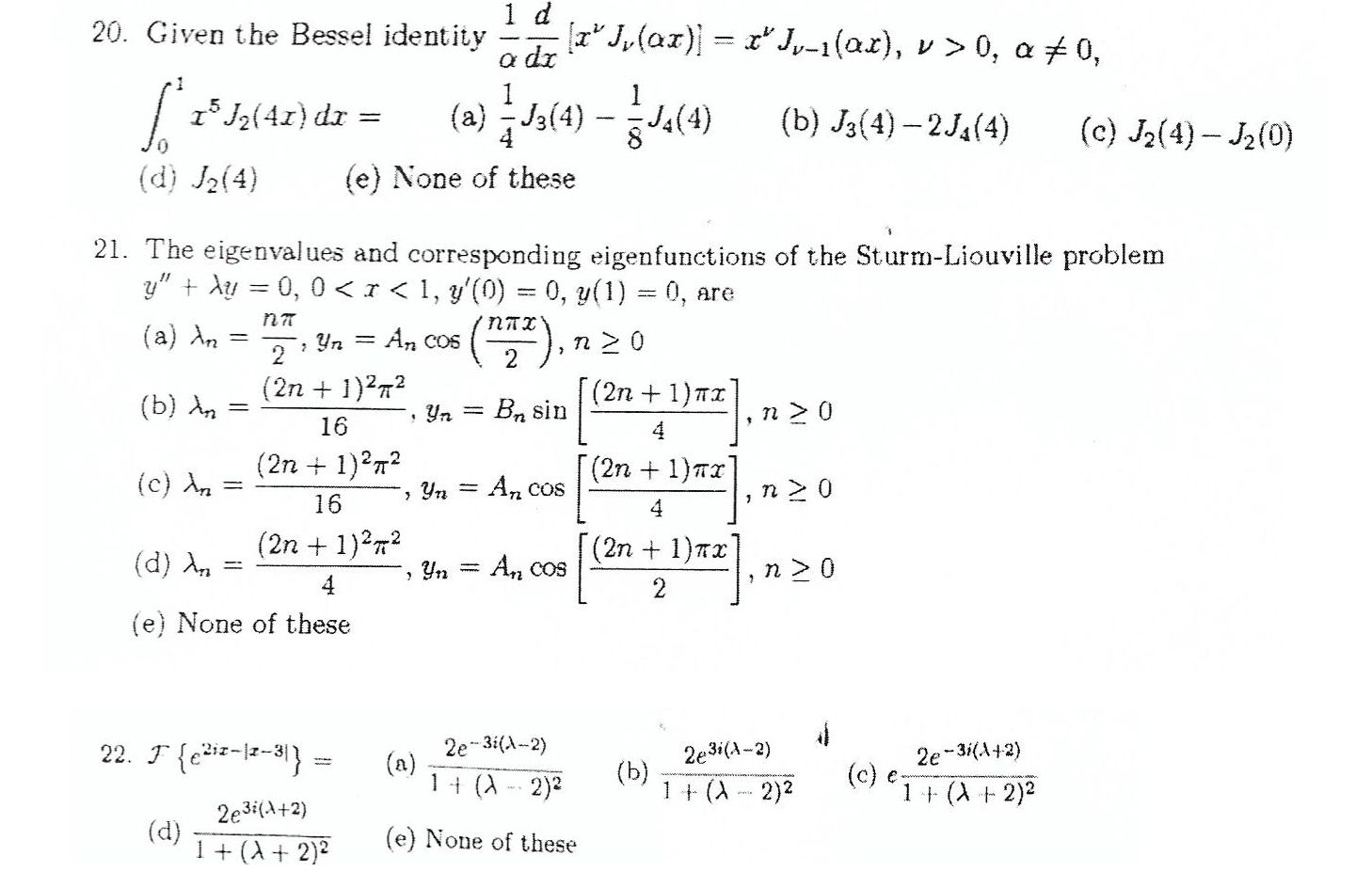 Given the Bessel identity 1/alpha d/dx [x^v J_v | Chegg.com