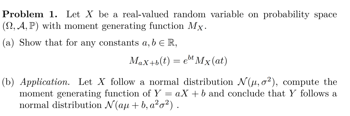 Solved Let X be a real-valued random variable on probability | Chegg.com