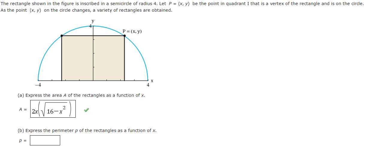Solved The rectangle shown in the figure is inscribed n a | Chegg.com
