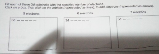 Solved Fill each of these 3d subshells with the specified | Chegg.com