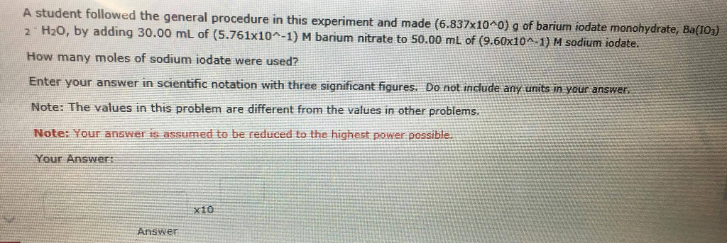 Solved A student followed the general procedure in this | Chegg.com