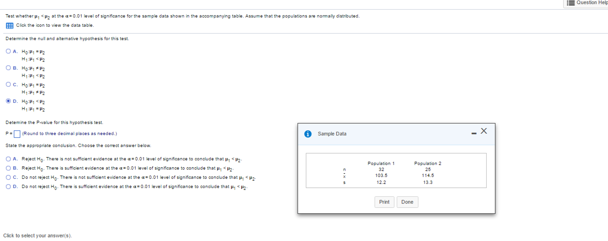Solved Test whether mu_1