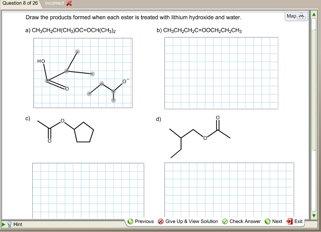 Solved Draw the products formed when each ester is treated | Chegg.com