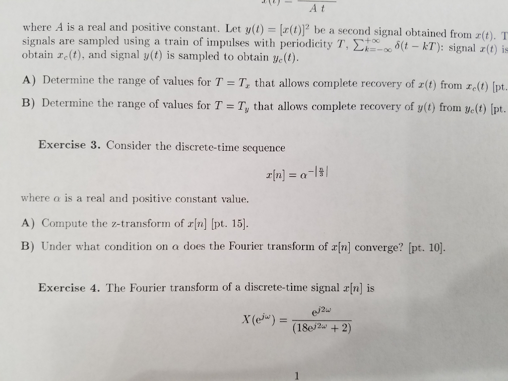 Solved Where A is a real and positive constant. Let y(t) = | Chegg.com