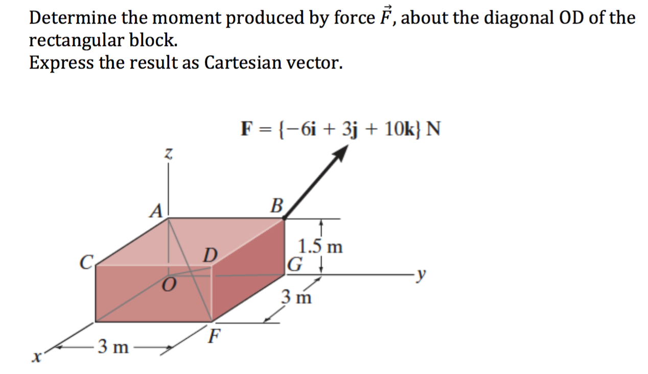Solved Determine the moment produced by force rightarrowF, | Chegg.com