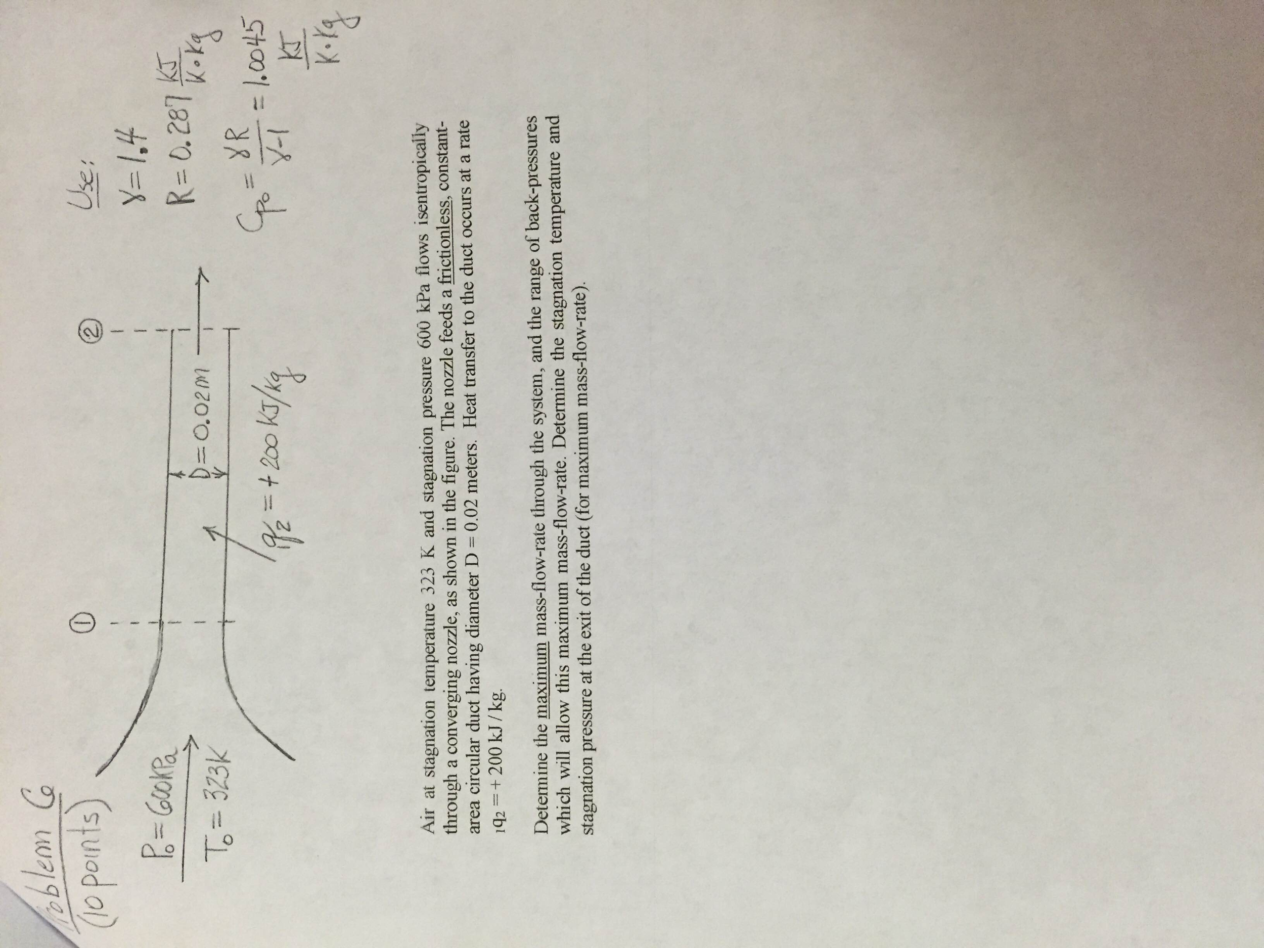 Solved Air at Stagnation temperature 323 K and stagnation | Chegg.com