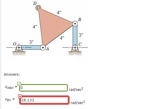 Solved The triangular plate ABD has a clockwise angular | Chegg.com