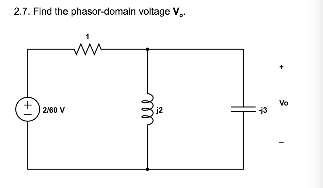 Solved Find the phasor-domain voltage V_o. | Chegg.com