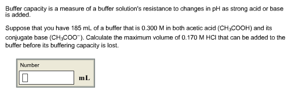 Solved Buffer capacity is a measure of a buffer solution's | Chegg.com