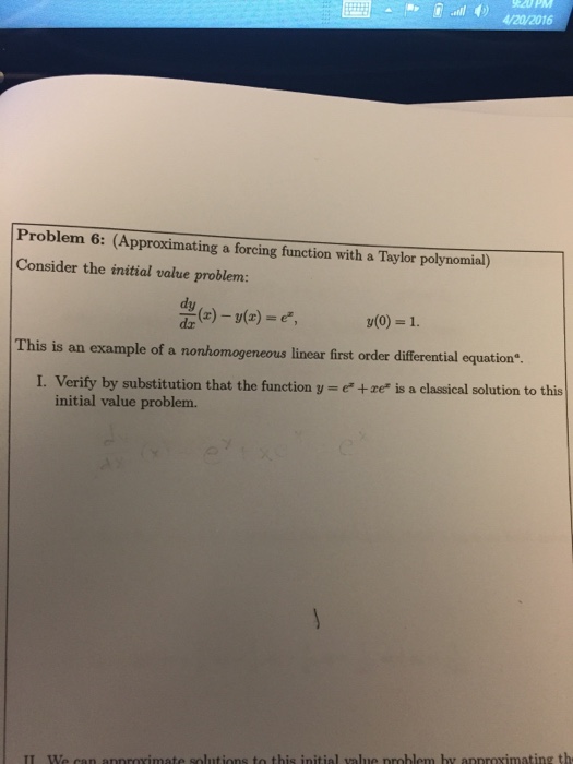 Solved (Approximating a forcing function with a Taylor | Chegg.com