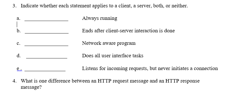Solved Indicate whether each statement applies to a client, | Chegg.com