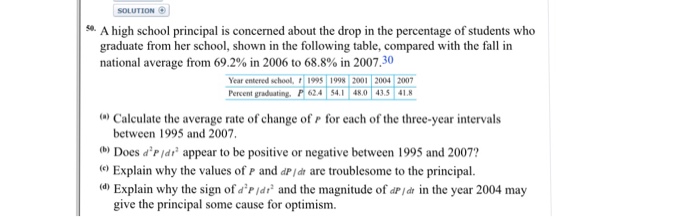 Solved A high school principal is concerned about the drop | Chegg.com