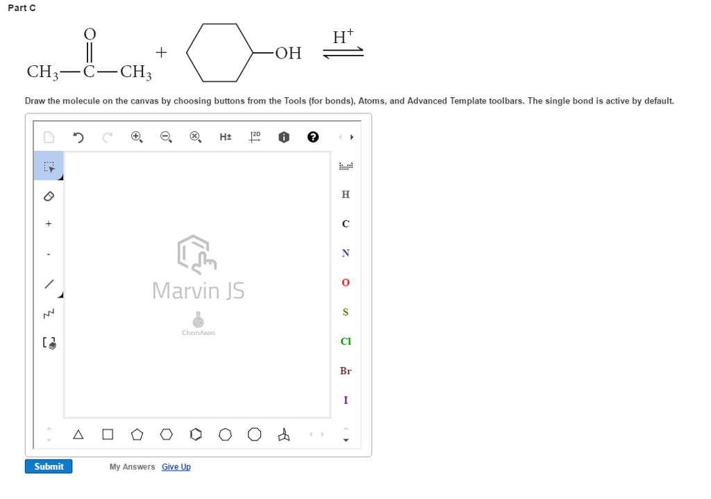 Solved Part A CH CH H CH3CH2OH Draw the molecule on the | Chegg.com