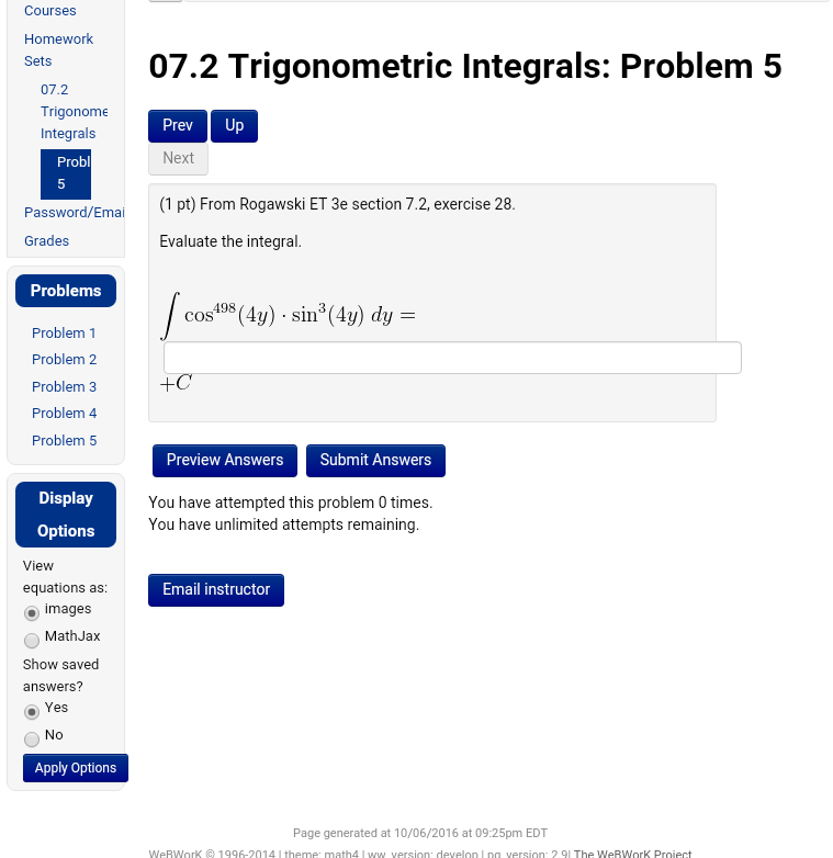 Solved Trigonometric Integrals: From Rogawski ET 3e section | Chegg.com