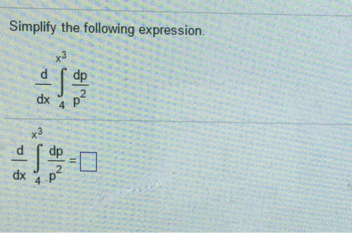 Solved Simplify the following expression d/dx | Chegg.com