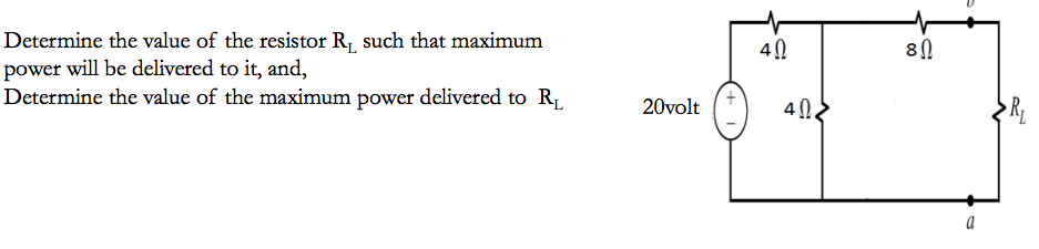 Solved Determine the value of the resistor RL such that | Chegg.com