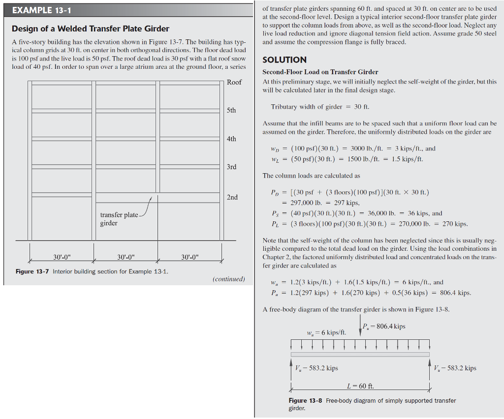 Q) Repeat the design exercise in example 13-1, taking | Chegg.com