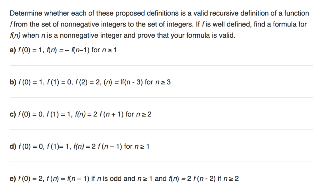 Solved Determine Whether Each Of These Proposed Definitions 