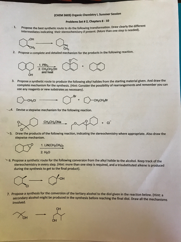 Solved Propose the best synthetic route to do the following | Chegg.com