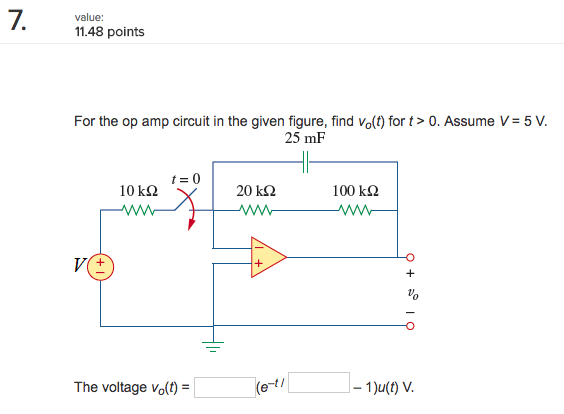 Solved For the op amp circuit in the given figure, find | Chegg.com
