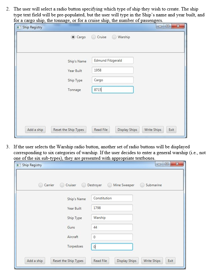 Assignment 7 Ship Registry CMSC203 Concepts tested by | Chegg.com