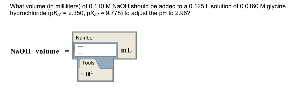 Solved What volume (in milliliters) of 0.110 M NaOH should | Chegg.com