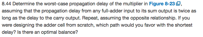 Solved 8.44 Determine the worst-case propagation delay of | Chegg.com