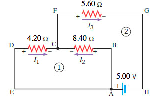 Solved Use Kirchhoff 's junction and loop rules to determine | Chegg.com