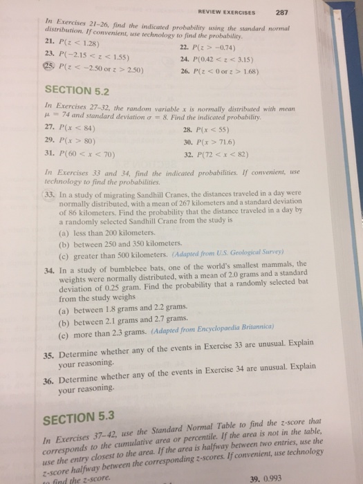 Solved REVIEW EXERCISEs 287 In Exercises 21-26, find the | Chegg.com
