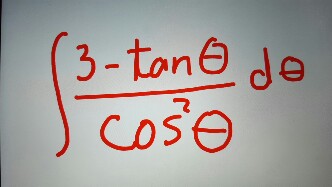 Solved integral 3- tan theta/cos^2 theta d theta | Chegg.com