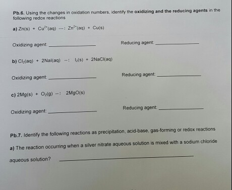 Solved Using mo changes In oxidation numbers, identify the | Chegg.com