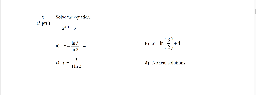 Solved MATH 1060 Calculus of One Variable I Test 1 Version A | Chegg.com
