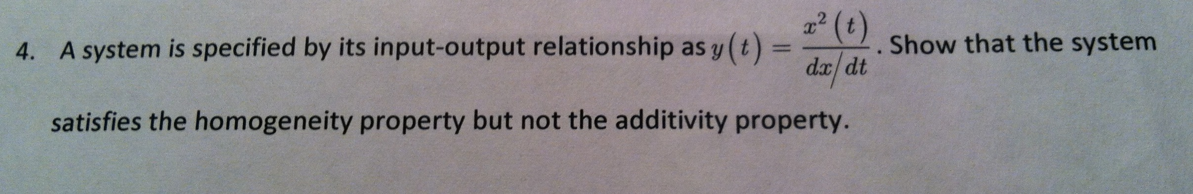 A system is specified by its input-output | Chegg.com