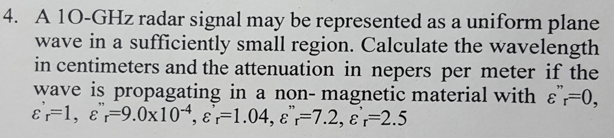 Solved 4. A 10 - GHz radar signal may be represented as a | Chegg.com